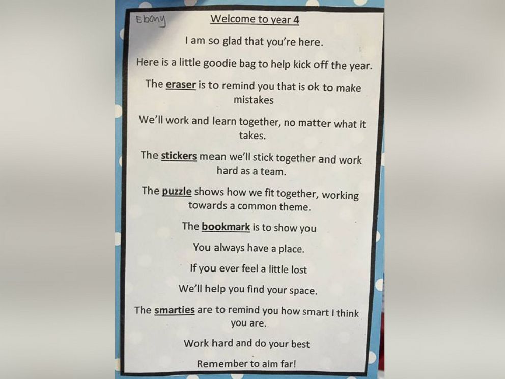Teacher welcomes students with an inspirational note. - Be More Awesome